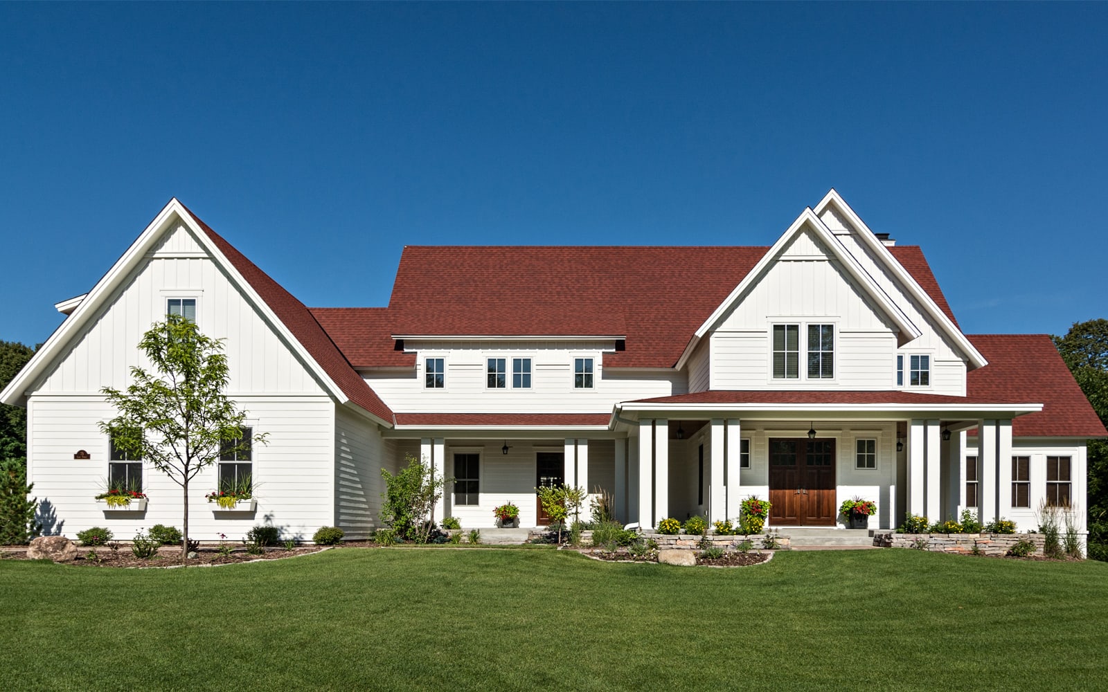 Modern Red Roof House