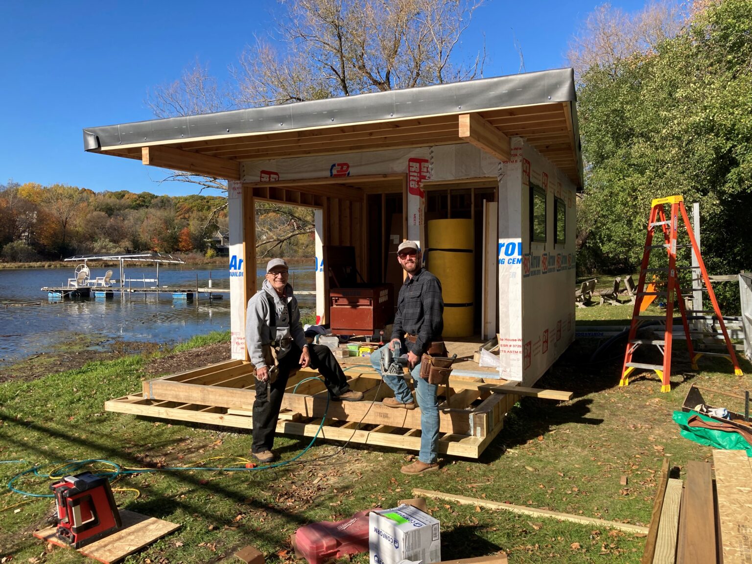 Small Water Structure in Construction on Lotus Lake, Chanhassen - Boyer ...
